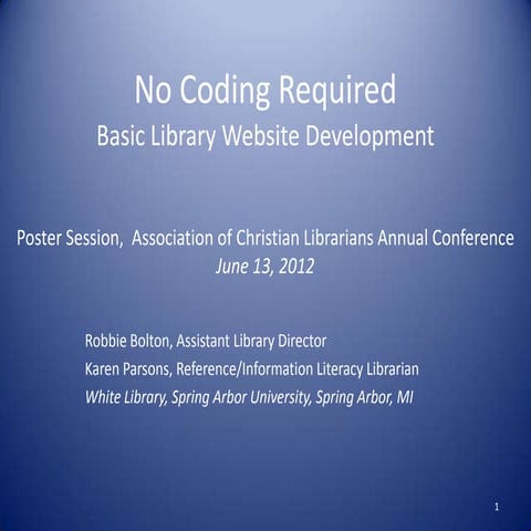 No coding required | PPTX