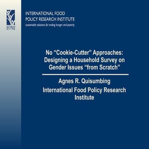 No Cookie Cutter Approaches | PPT