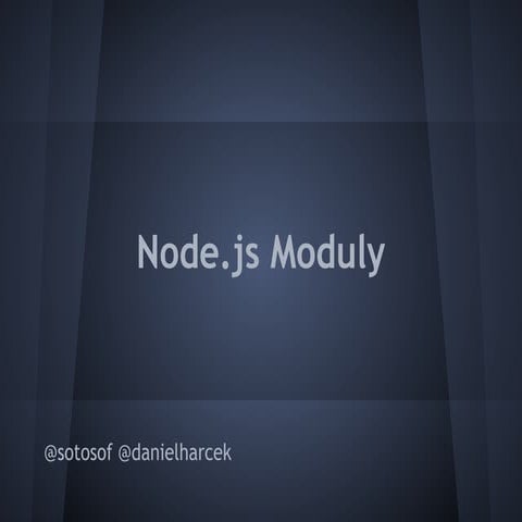 Node.js moduly a testovanie | PDF