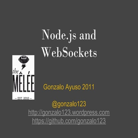 Nodejs And Websockets Ppt