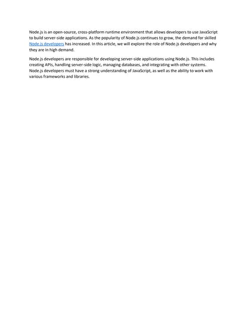 Expert Node Js Developers | PDF Expert Node Js Developers | PDF