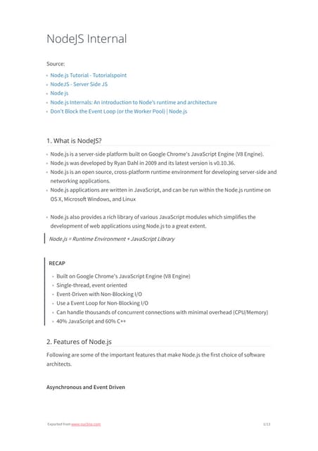 Nodejs Introduction And Examples Of Event Loops Ppt