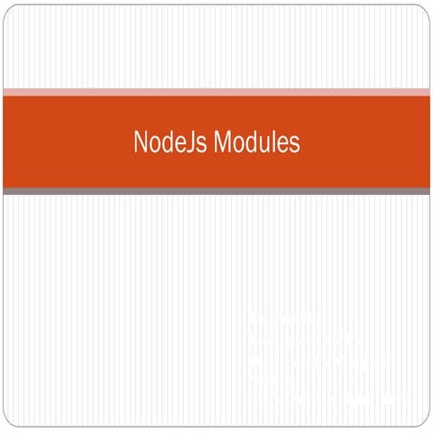 Nodejs Modules Pdf