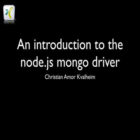 Node Js Mongodriver Ppt