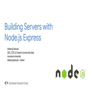 Nodejs Server Lesson 3 Ppt