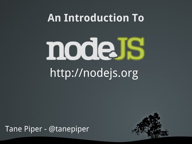 Techmeetup Edinburgh Nodejs Talk Ppt