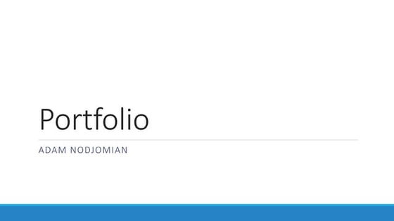 Adam Nodjomian presentations