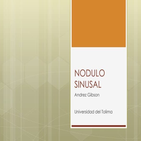 Nodulo sinusal | PPTX