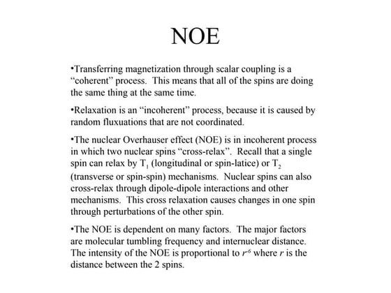 Nuclear overhauser effect | PPTX