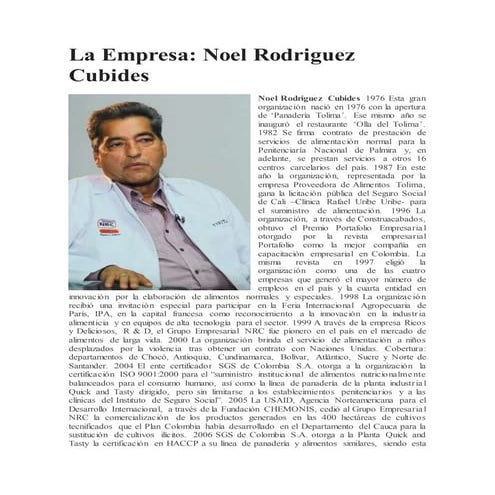 Noel rodriguez Cubides - La Empresa | DOCX