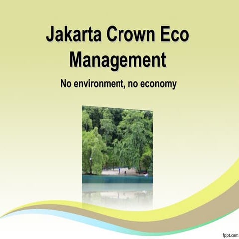 No environment, no economy | PPT