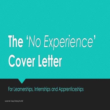 No Experience Cover Letter Sample | PDF