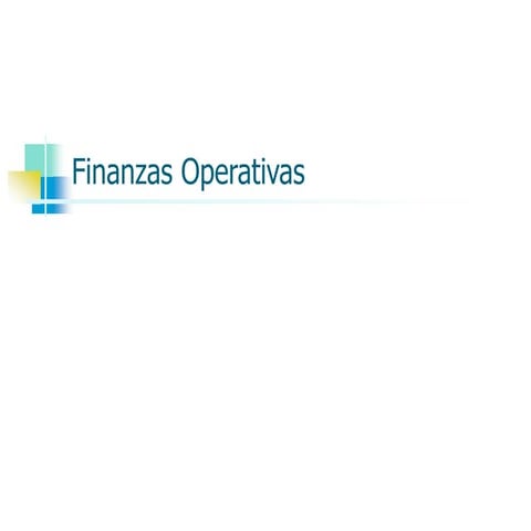 FINANZAS OPERATIVAS | PDF