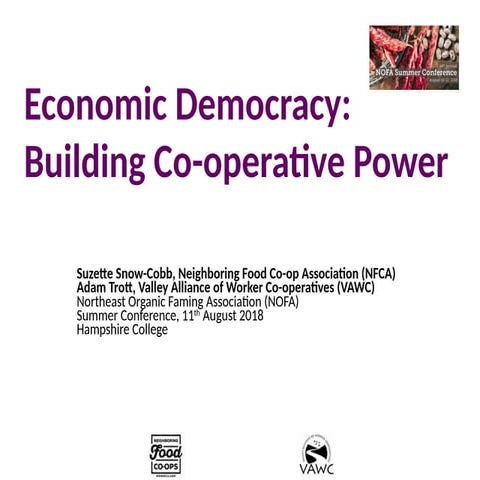 Economic Democracy: Building Co-operative Power | PPT