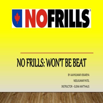 No frills research report | PPTX