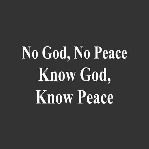 No god no peace know god know peace final 4 | PPT