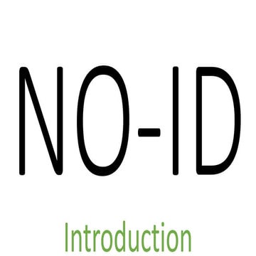 NO-ID introduction | PPTX