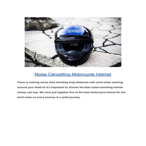 Noise Cancelling Motorcycle Helmet | PDF