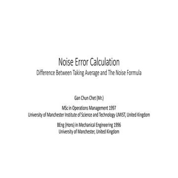 Noise Error Calculation Gan Chun Chet Pptx