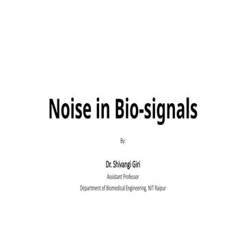 Different types of noise in Bio-signals. | PPTX