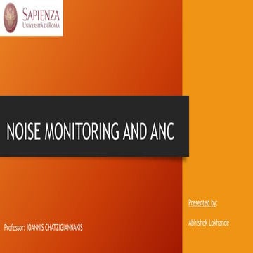 Noise monitoring and anc | PPTX