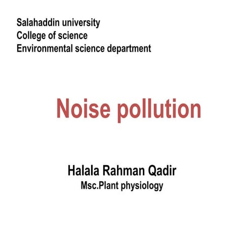 Noise pollution | PPT