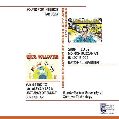 Noise pollution in dhaka and remedies | PDF