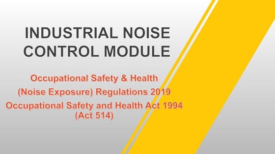 OSHA: Hearing Conservation Program | PPTX