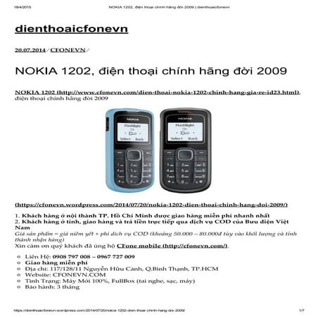 Nokia 1202 | PDF