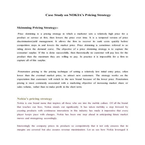 Nokia case study | DOCX