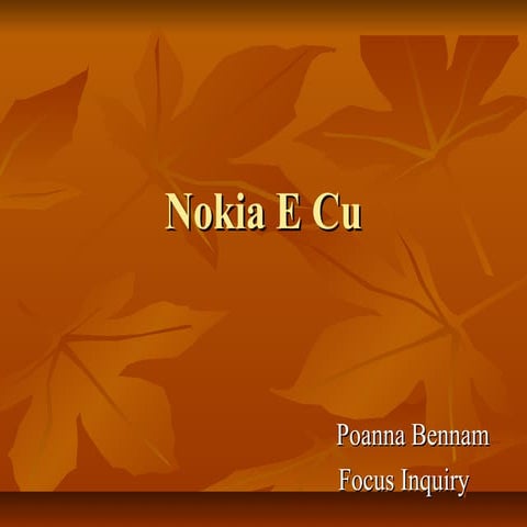 Nokia e cu | PPT
