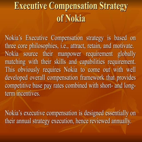 NOKIA Executive Compensation presentation | PPT