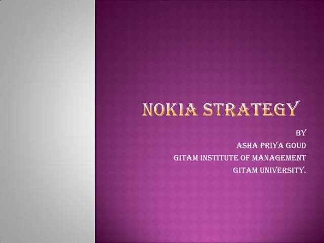 Case study NOKIA failure | PPTX