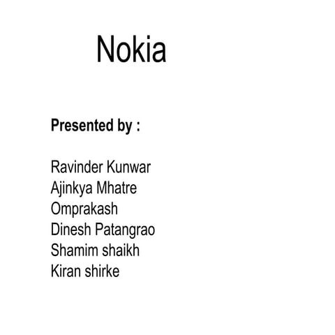 Nokia final one | PPT