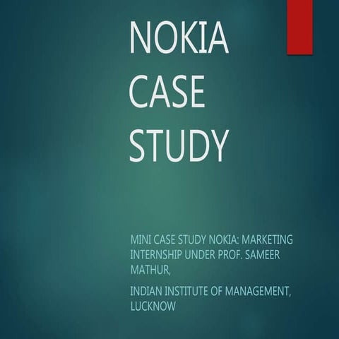 Nokia mini case study iiml | PPTX