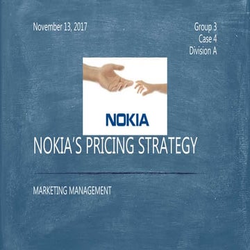 Nokia Pricing Strategy Case Study | PPTX