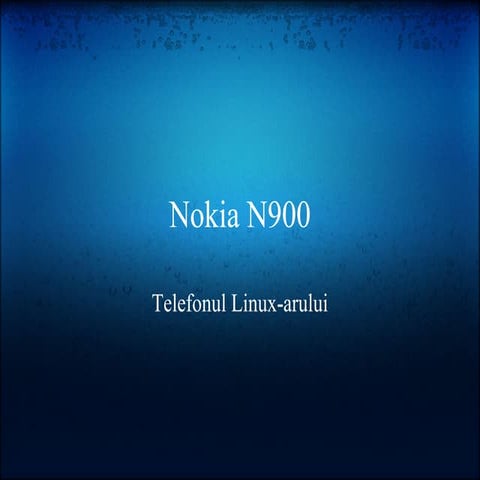 Nokia N900 - telefonul Linux-arului (lightning talk) | PDF