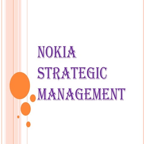 Nokia strategic management | PPTX