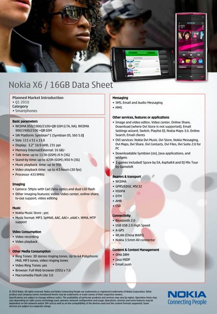 Nokia c2 00-data_sheet | PDF