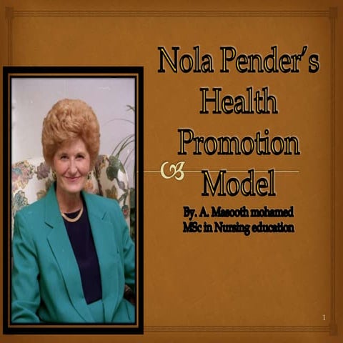 Comprehensive Overview of Pender’s Health Promotion Model in Nursing ...