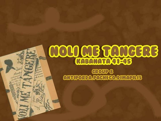 Fil noli-me-tangere kabanata 1-64 | PDF