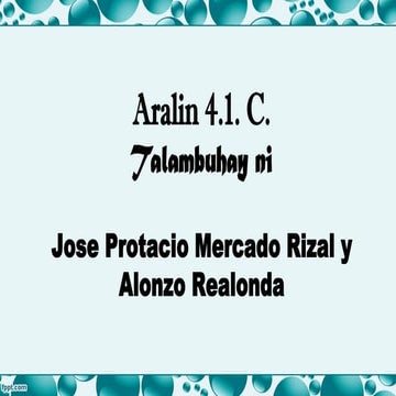 Talambuhay ni Jose Rizal | PDF