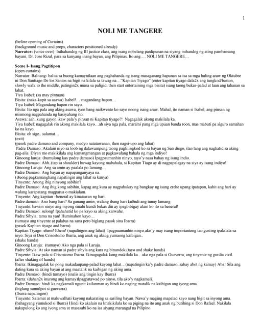 Noli Me Tangere Script For Film Showing Pdf