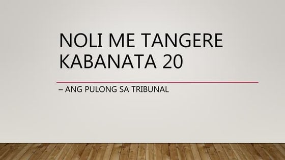 Noli me tangere kabanata 15 | PPT