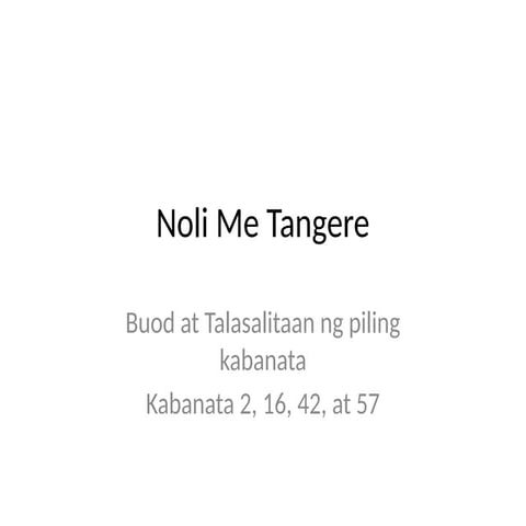Noli me tangere kabanata 40 | PPTX