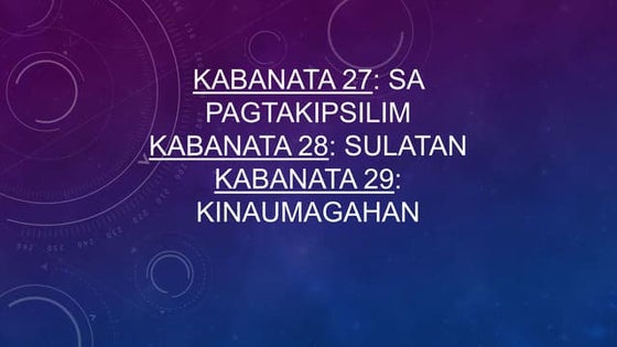 Noli me tangere kabanata 28 | PPT