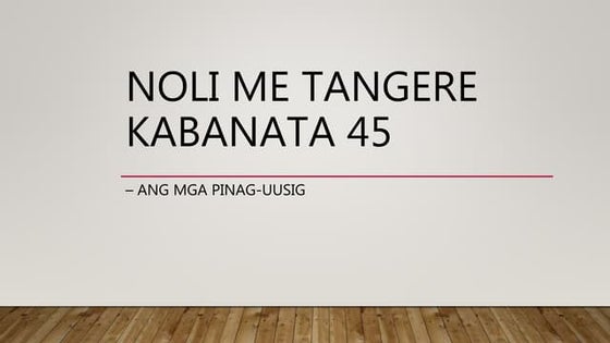 Noli me tangere kabanata 38 | PPTX