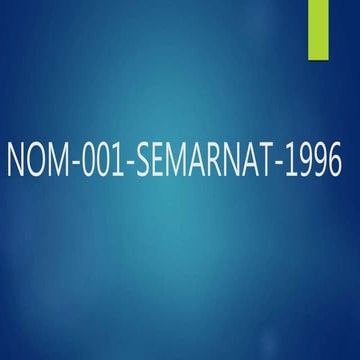 Norma Mexicana - Ejemplo de Muestreo de Agua | PPTX