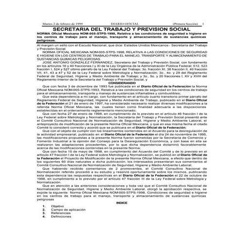 NORMA Oficial Mexicana NOM-005-STPS-1998.pptx