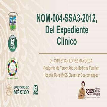 Expediente clínico NOM 004 | PPTX